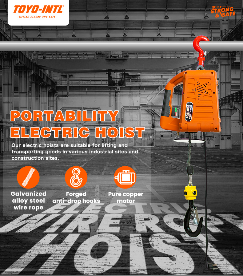 TOYO-INTL TE Portable Electric Winch - TOYO-INTL